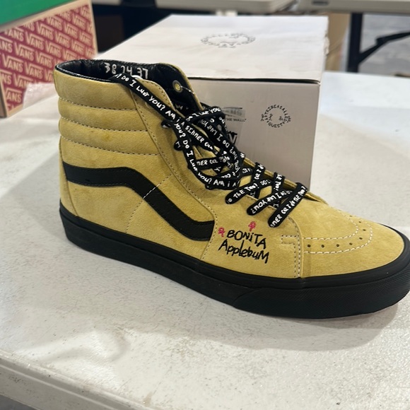 Vans | Shoes | Vans Sk8 Hi Atcq Mellow Yellow Black Sneakers | Poshmark